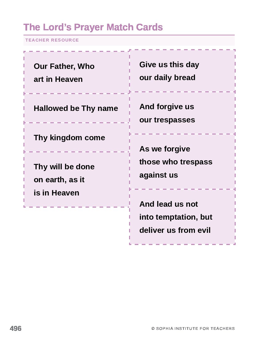 The Lord’s Prayer | GR2 - Sophia Teachers